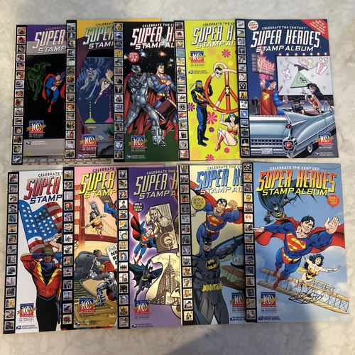 USPS Celebrate the Century DC Comics Super Heroes Stamp Album complete ...