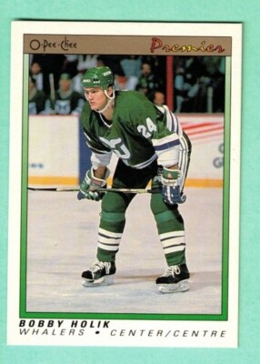 (1) BOBBY HOLIK 1990-91 OPC PREMIER # 43 WHALERS ROOKIE NM CARD (K1668 ...