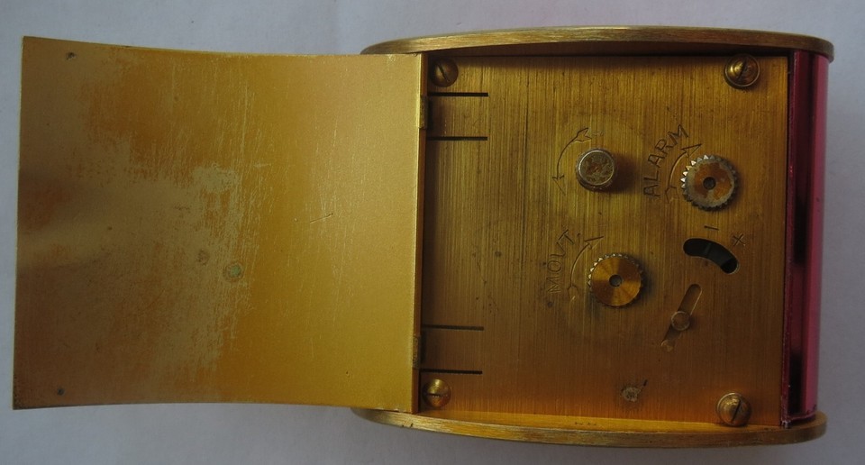 Jaeger LeCoultre 8 Days alarm clock 62 mm. x 51 mm. aside run but need ...