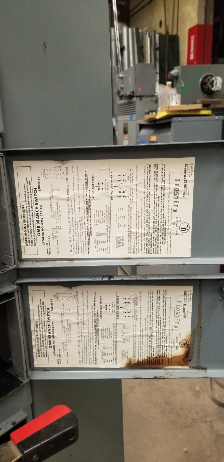 Square D QMB Series E1 3Ph 4W 208Y/120 Volt 800A 800 Amp Panelboard ...