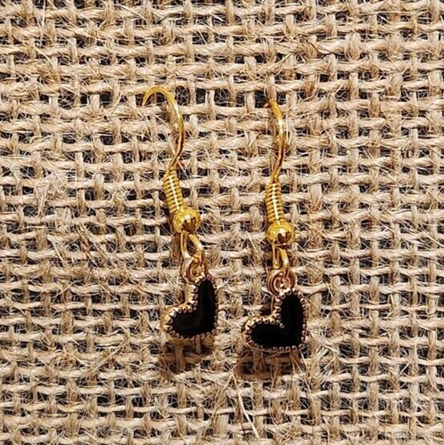 lylas earrings ~ cute love heart black organza gift bag ~ post included ...
