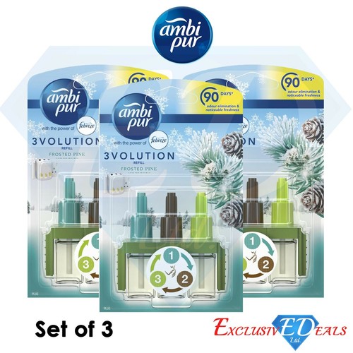 Ambi Pur 3Volution Electric Plug In Refills Air Freshener 90 Days 3 x 3 ...