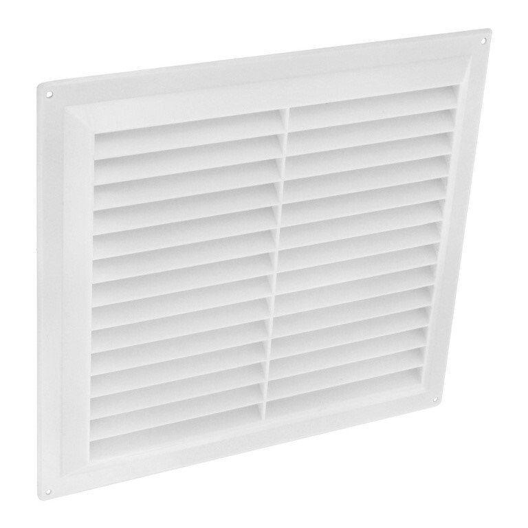 Plastic Louvre Air Vent Cover White with Fly Mesh Used For Ventilation ...