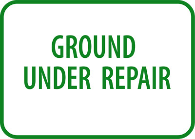 GROUND UNDER REPAIR| Laminated Vinyl Decal Sticker Label | eBay