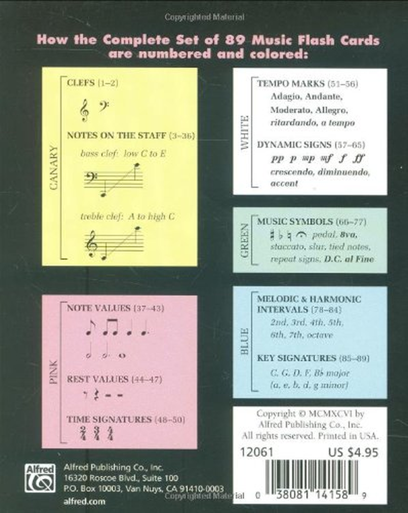 Complete Color-Coded Flash Cards : For All Beginning Music Students ...
