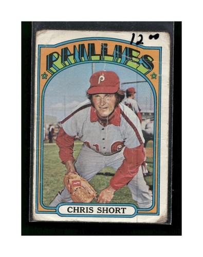 1972 Topps Chris Short Philadelphia Phillies #665 High # SP | eBay