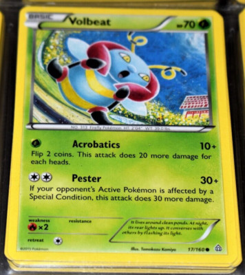 Volbeat # 17/160 XY Primal Clash Set Pokemon Trading TCG Game Cards NM ...