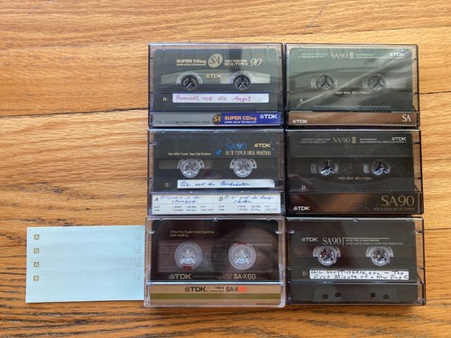 TDK SA90 / SA-X60 6 x HIGH BIAS TYPE II 2 CASSETTE TAPES LOT ...