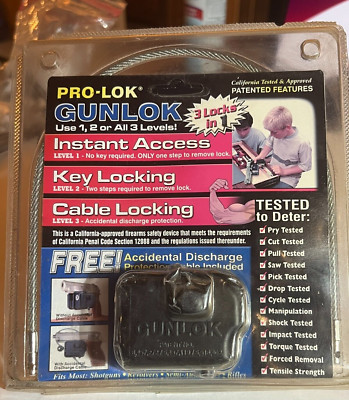 Pro-Lok Gunlock 3 Locks in 1 - Instant Access, Key Locking, or Cable ...