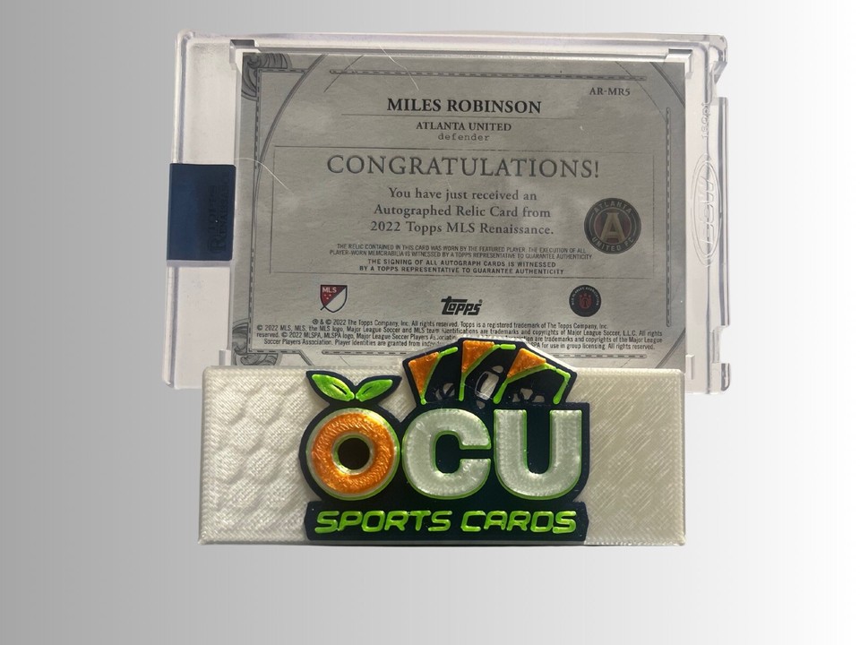 2022 Topps Renaissance MLS Miles Robinson AR-MR4 Patch Auto SP #02/10 ...