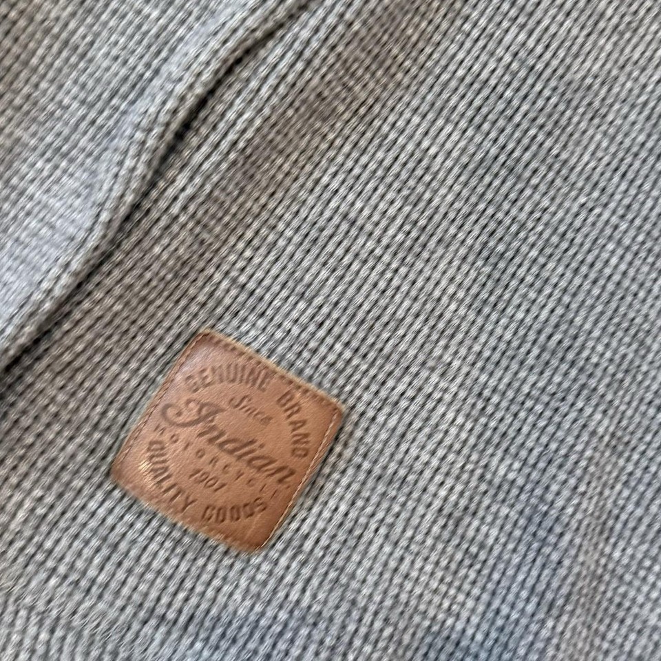 Indian Motorcycle Gray Waffle Knit Thermal Long Sleeve Shirt Men’s ...