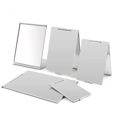 Aluminum Folding Mirror Rectangle Pocket Mini Mirror Makeup Mirrors ...