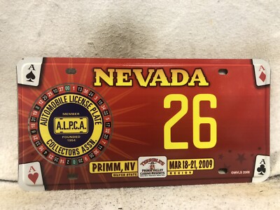 2009 ALPCA Nevada Souvenir License Plate #26 | eBay