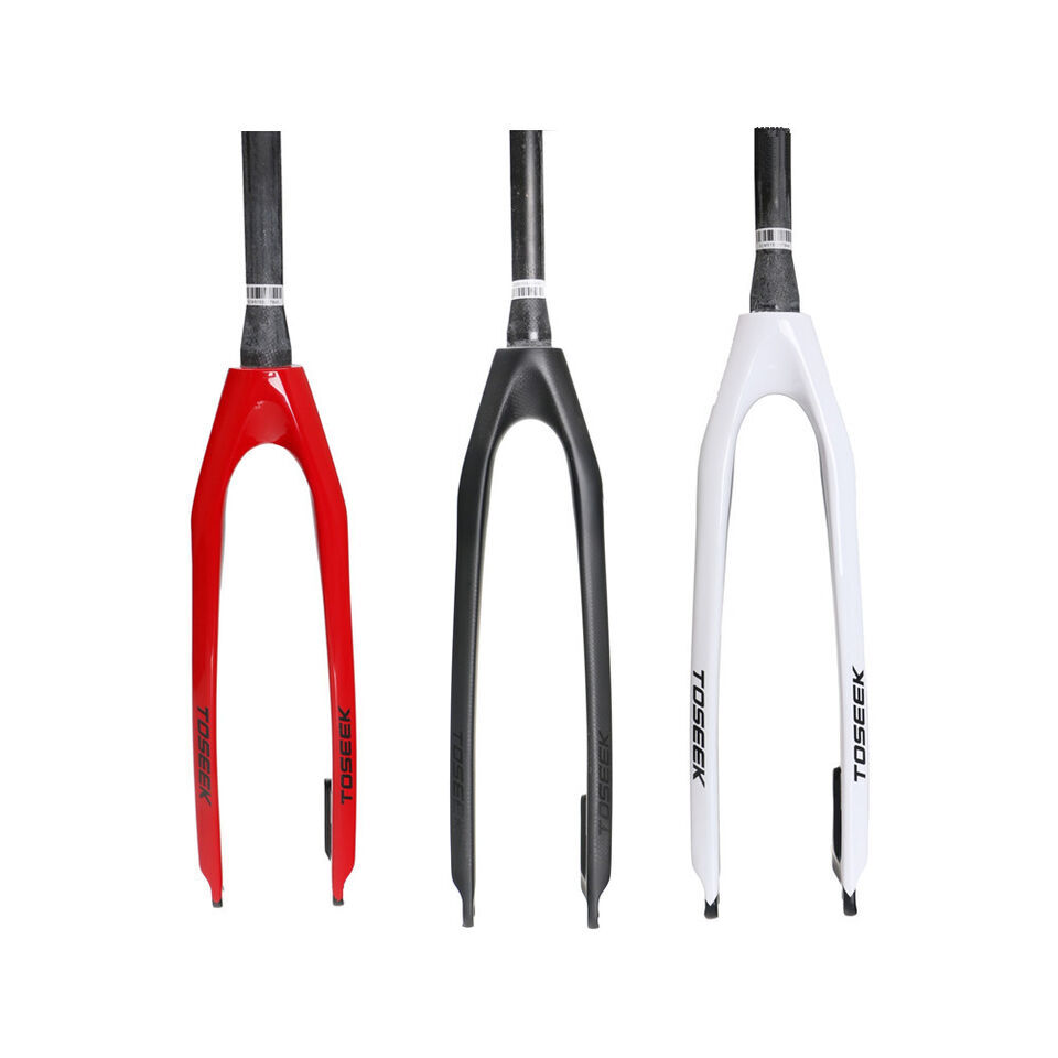 TOSEEK 26/27.5/29in Carbon Fiber Bicycle Fork MTB Bike Tapered Rigid ...