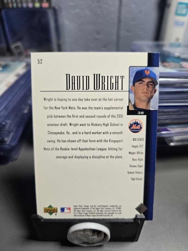 DAVID WRIGHT 2001 Upper Deck Prospect Premieres Rookie #52 Mets | eBay