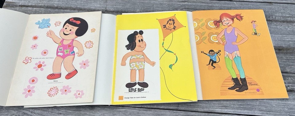3 set Little Lulu Tubby Nancy Sluggo Pippi Longstocking Paper Dolls ...