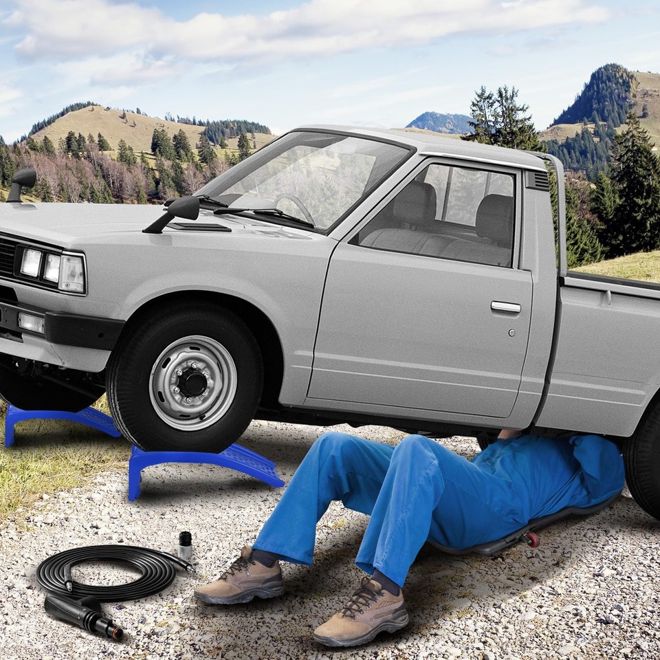 2 X Car Ramp 8000 Lbs Heavy Duty Auto Truck Ramp Solid Steel Vehicle ...