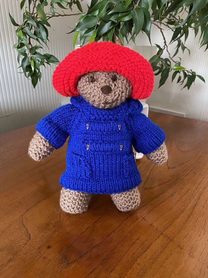 Paddington Hand Knitted Bear 8 inch Bear | eBay UK