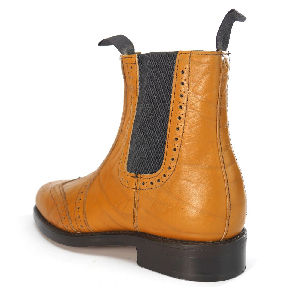 Charles Horrel Made in England Welted Brogue Chelsea Tan Mustang ...