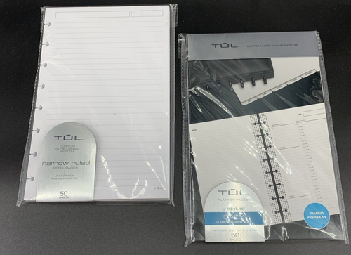 TUL Planner Pages Note Taking System Narrow Ruled Undated Daily ...