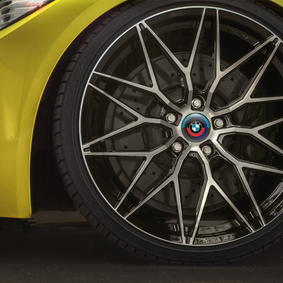 4x Center Wheel Cap Decals Silicone BMW Emblem Rims Logo Stickers | eBay