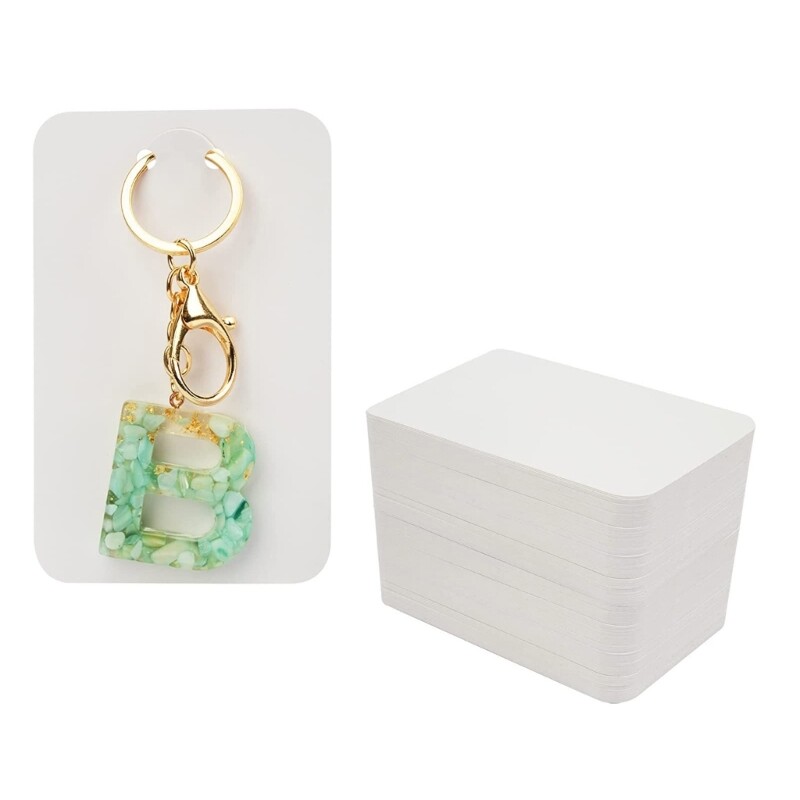 50Pieces/set Keychain Card Hold Cardboard for Keyring Jewelry Display ...