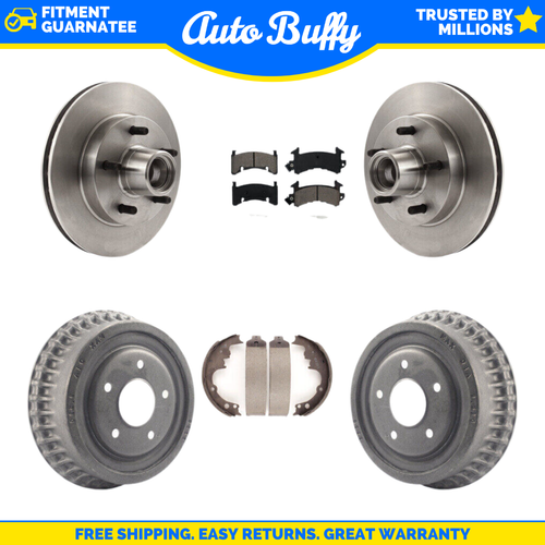 Front Rear Brake Rotor Semi-Metallic Pad Drum Kit For Chevrolet S10 ...