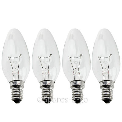 4 x DIMPLEX FP9610 Genuine 40W Candle Screw SES Lamp Bulb Heater Fire ...