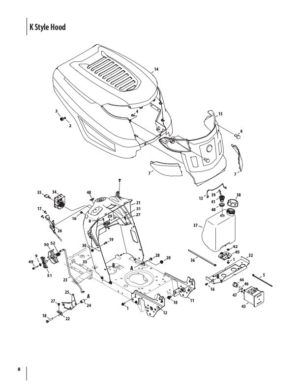 Illustrated Parts List Troy-Bilt Transmatic Lawn Tractor/Riding Mower ...