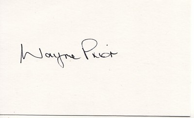 WAYNE PRIOR CRICKET AUSTRALIA GREAT RARE SIGNED INDEX CARD COA | eBay