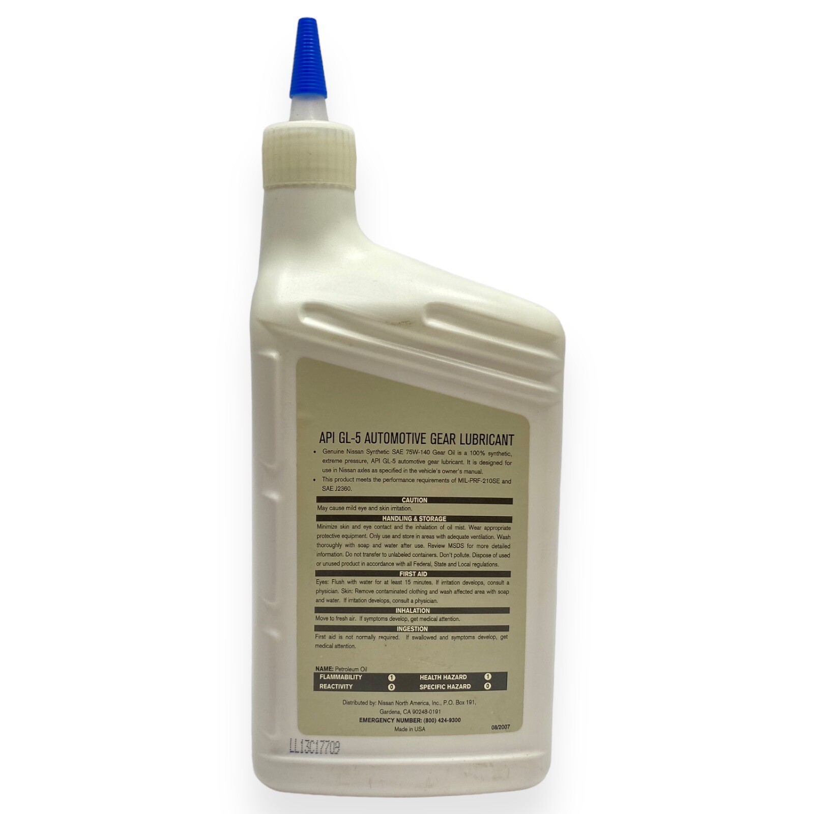 Genuine - Nissan Synthetic - 75W140 - Gear Oil 999MP-DF100P - OEM ...