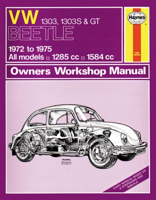 VW Beetle 1303 1303S & GT 72 - 75 Haynes Repair Manual by Haynes ...