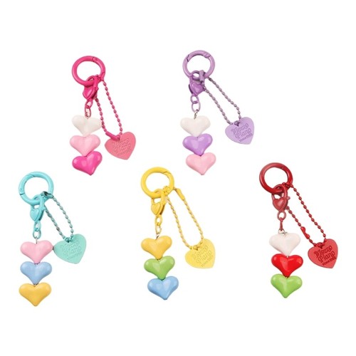 Love Heart Key Holder Keychain Charm for Girls School Bag and Everyday ...