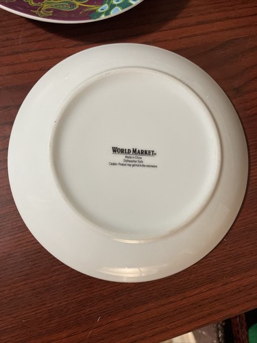 4 World Market Peacock Plates 6.5” | eBay