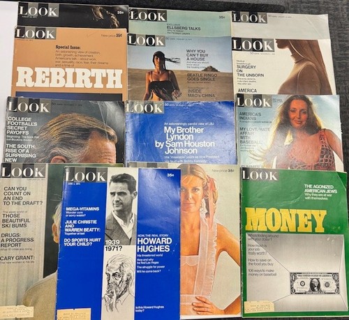 Vintage LOOK Magazines Lot of 13 – 1969 to 1971 – Collectible Retro ...