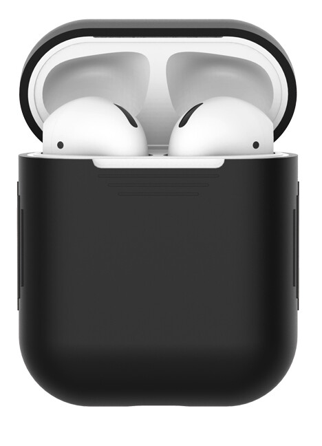 Apple AirPods Case Cover Silicone Protective Black Apple Airpod ...