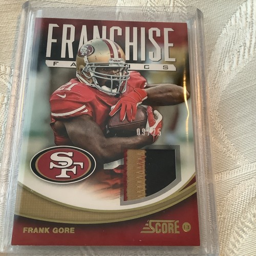 2013 Score - Franchise Fabrics #FF-FG Frank Gore (MEM) Patch /25! 49ers ...