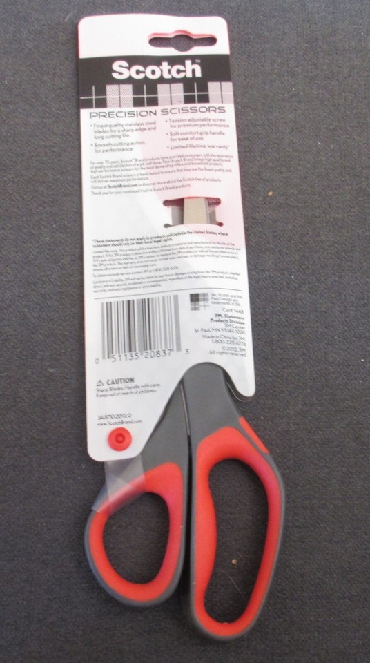 3M Scotch Precision Scissor 8 Inches Smooth Cutting Fabric Paper 1448 ...