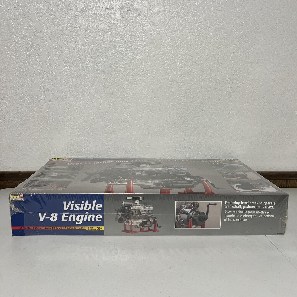 Revell Monogram 85-8883 1:4 Visible V-8 Engine New Sealed 1998 Vintage ...