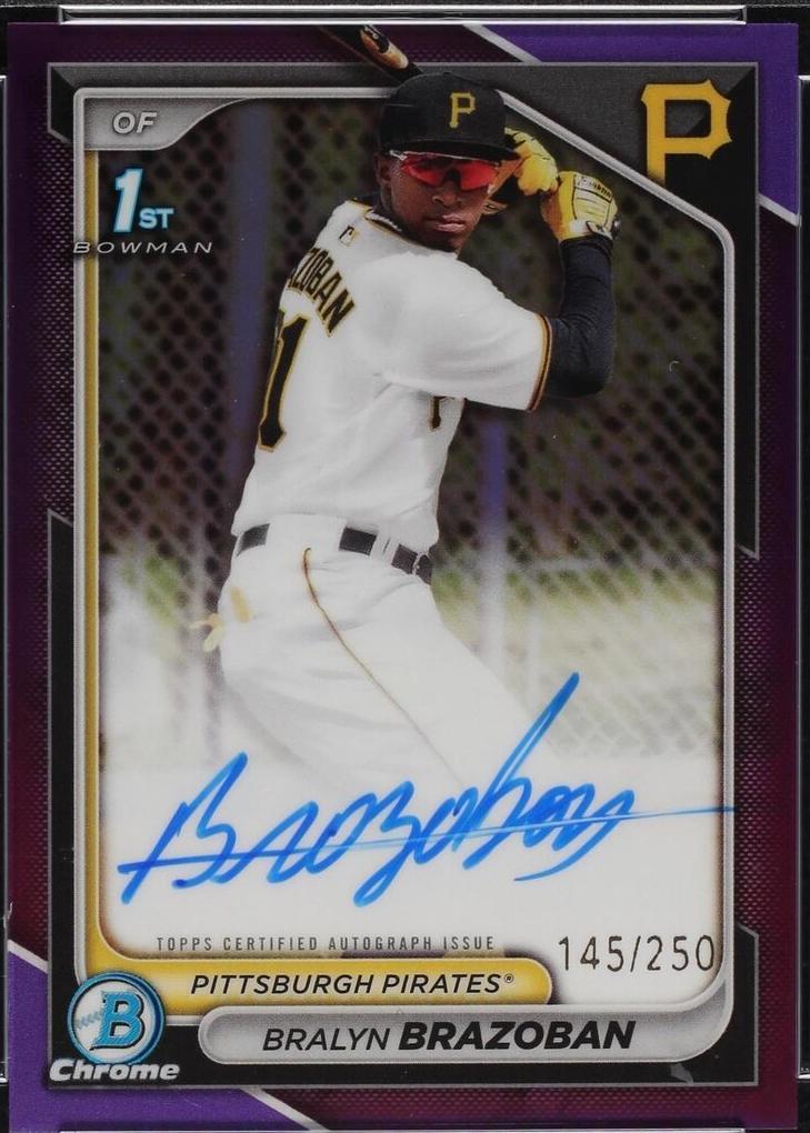 2024 Bowman Chrome - Prospect Autographs Bralyn Brazoban #CPA-BB Purple ...