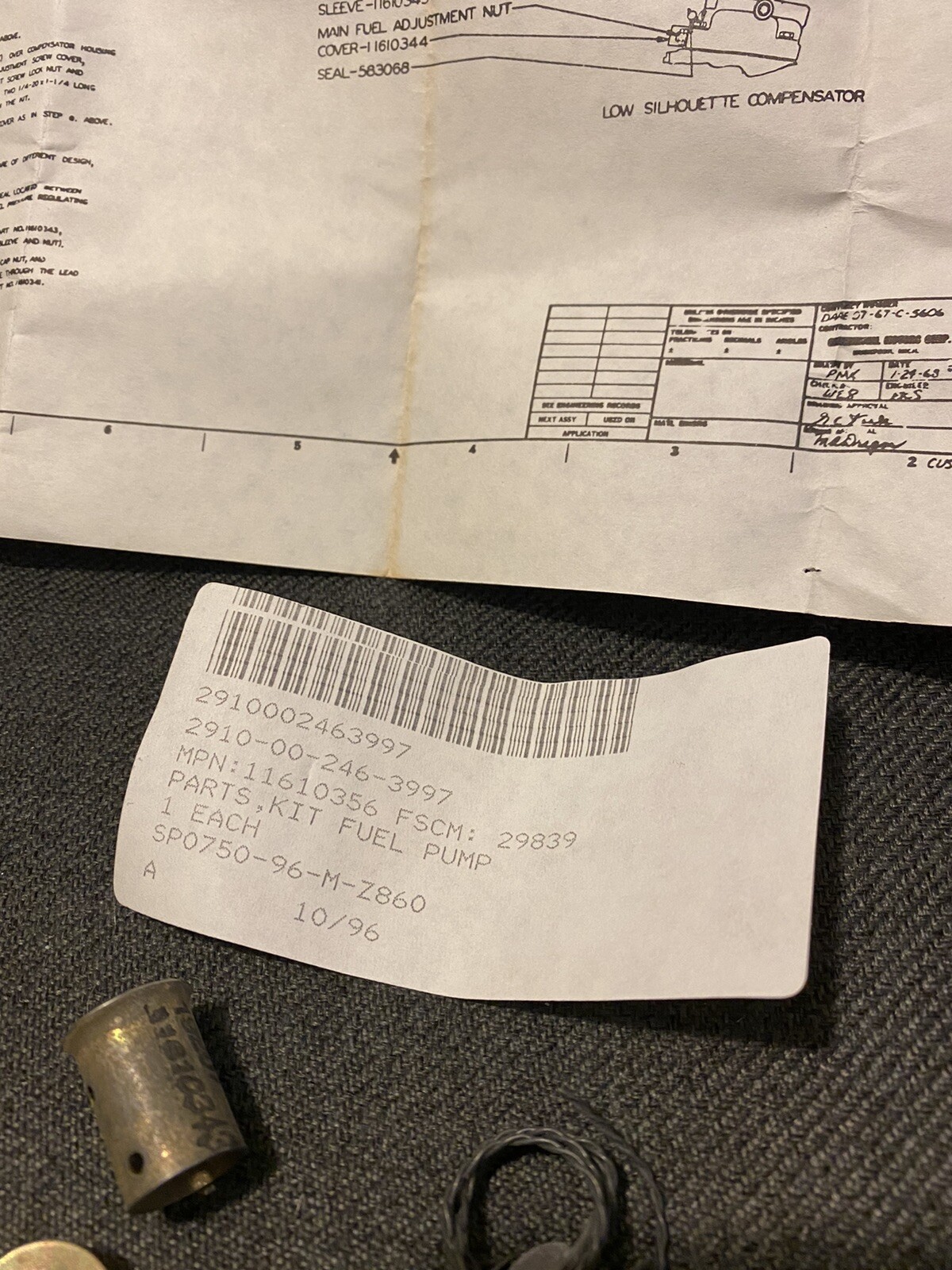 NOS M35 M35A2 M54A2 M55A2 PARTS KIT FUEL PUMP 11610356 | eBay