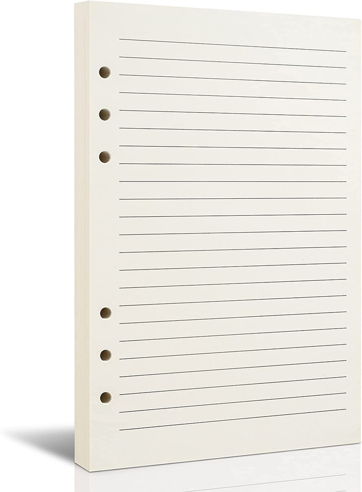 A5 Refillable Paper A5 Line Refill Paper A5 Binder Refills for 6-Ring ...