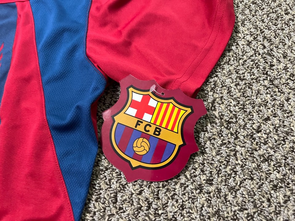 FCB FC Barcelona Rhinox Group Red Soccer Uniforms Jersey Sz Medium | eBay
