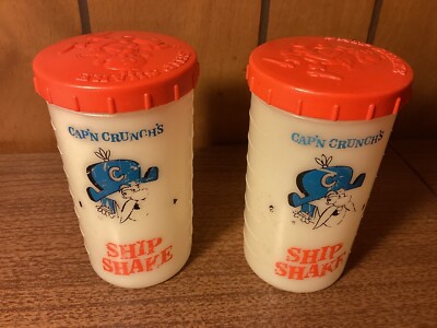 Cap'N Crunch "Ship Shake" w/ handle & red lid 1960s-1970s Prize cup~Lot ...