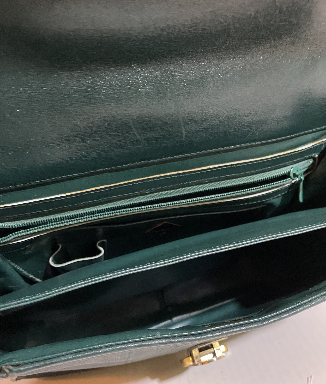 Comtesse bag Green Horse Hair Leather Shoulder Handbag - Gem