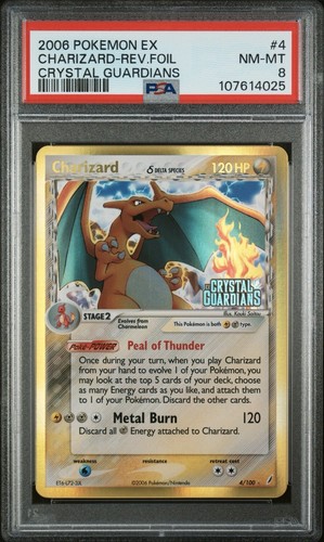 2006 Pokémon EX Crystal Guardians #4 REVERSE HOLO CHARIZARD 4/100 - PSA ...