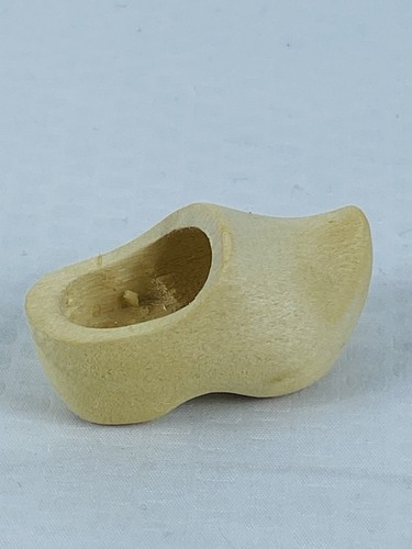 Vintage 80s Dutch Natural Wooden Shoe 1 5/8” Mini Klompen HOLLAND ...