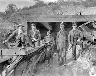 1908 Coal Mine Workers Red Star West Virginia Historic Labor Photo 8x10 ...