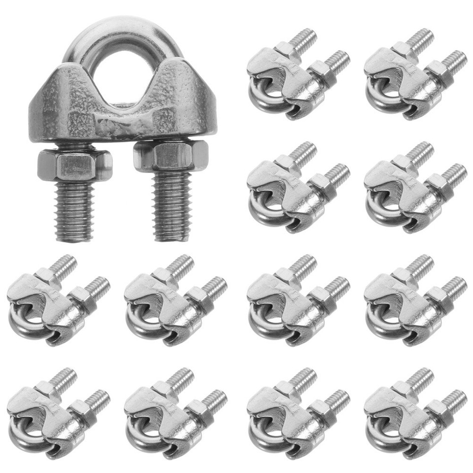 20pcs Wire Rope Cable Clips Cable Clamps Stainless Wire Rope Clamps U ...
