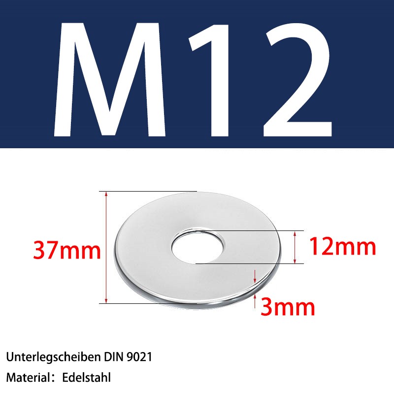 Flat Washers Large Diameter Stainless Steel, M3-M24 Fender Washers, DIN ...